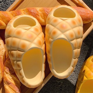 Thick-Soled Cute Home Fashion Fun Bread Sandals Slippers Stepping On ...