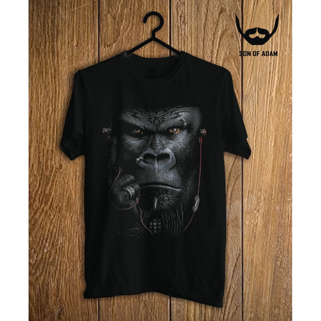 T-shirt Screen Printing Men's CUSTOM DTG Screen Printing Gorilla Design ...