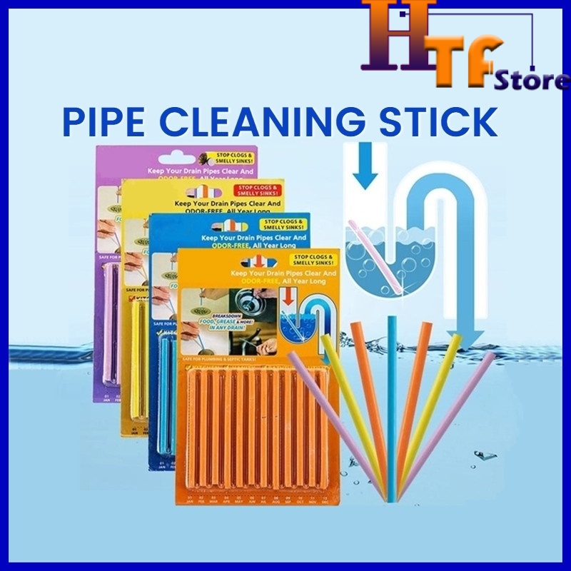 12 PCS Sani Stick Pipe Deodorizer Easy Drain Cleaning Sanitation Enzyme ...