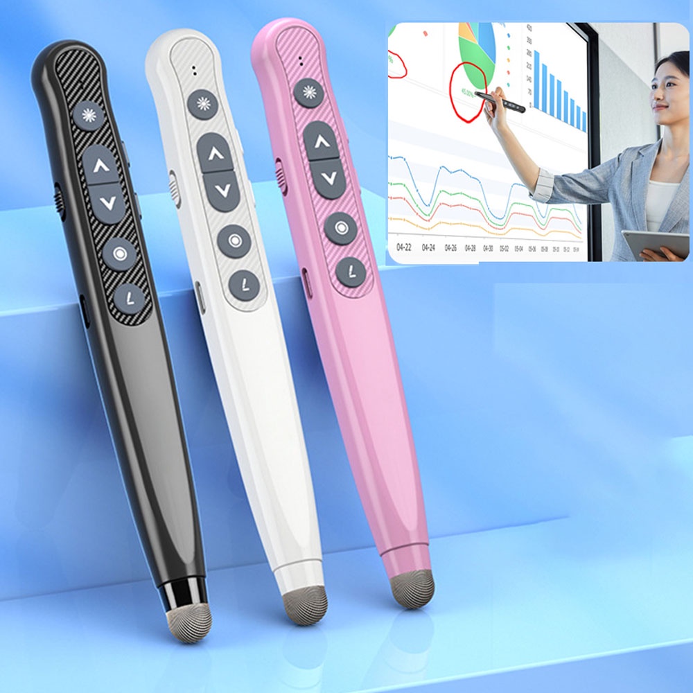 Wireless Laser Slide Pointer Presentation Pen Zoom In Digital ...