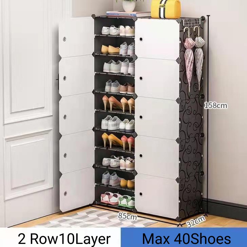 EASY'S Rak Kasut Bertutup Rak Kasut Kabinet Almari Kasut Kasut Shoe ...