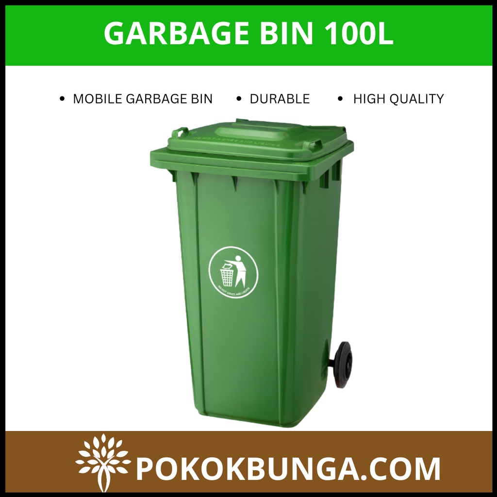 100 Liter Plastic Dustbin Tong Sampah 垃圾桶 | Shopee Malaysia