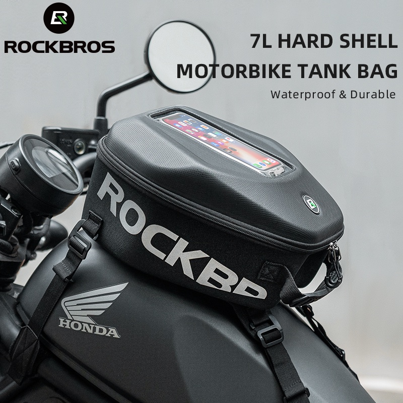 ROCKBROS Motorcycle Tank Bag 7 L Motorbike Bag Waterproof Durable Hard ...