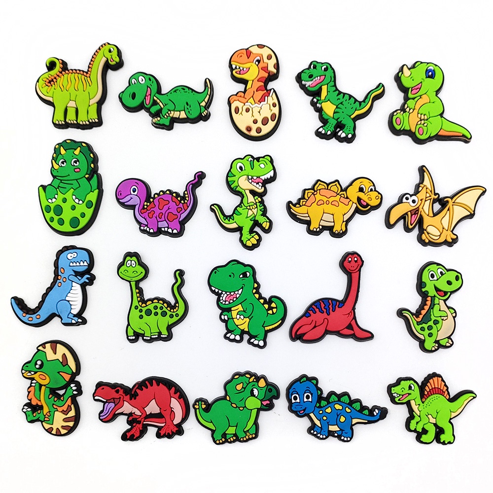 Cute Dinosaur crocs jibbitz Shoe Charms Animals Stegosaurus Pterosaur ...