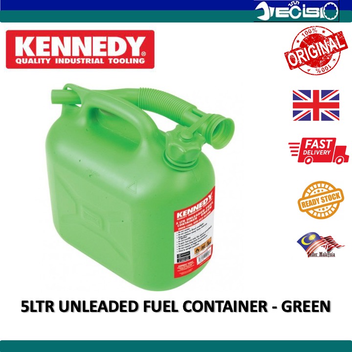 KENNEDY 5LTR UNLEADED FUEL CONTAINER - GREEN KEN5039020K | Shopee Malaysia