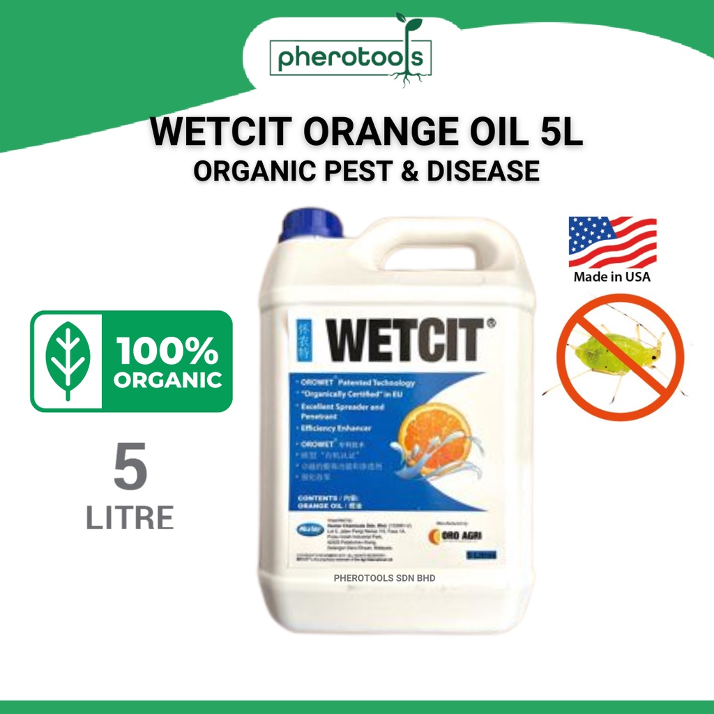 Pherotools 5 LITRE WETCIT Orange Oil Hextar- Natural Pest & Disease ...