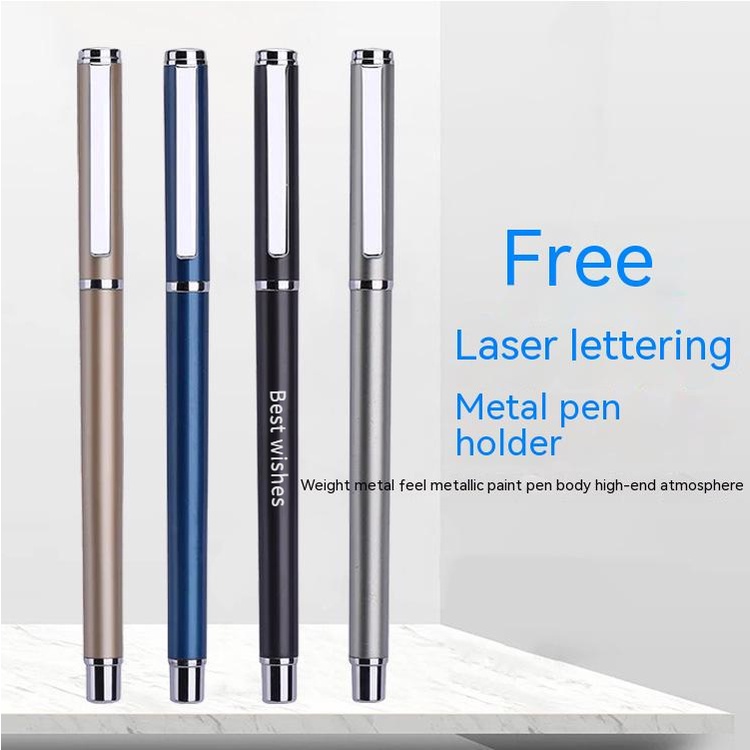FREE Customize Engrave Signature Pen Metal Advertising Black Carbon ...