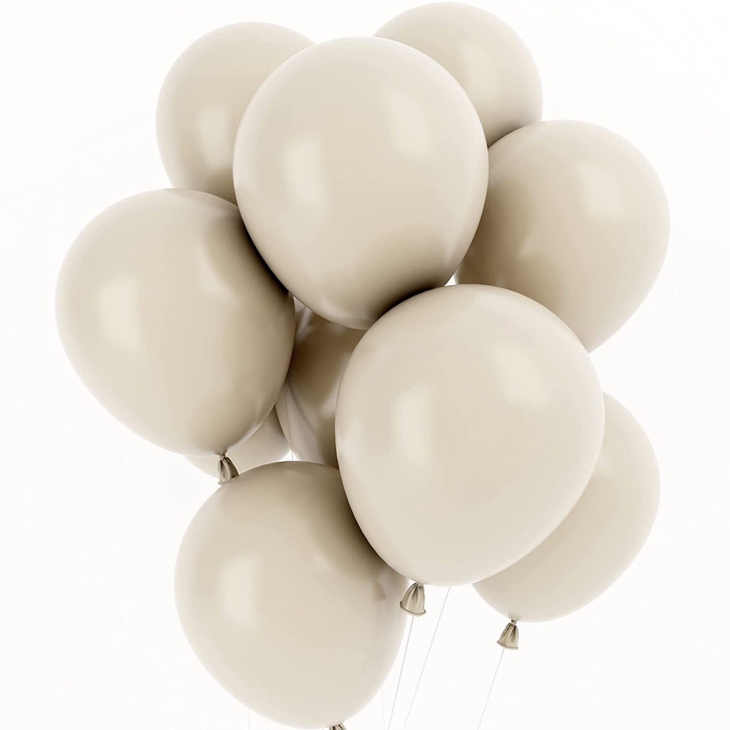 50pcs 5/10inch White Sand Balloons Matte Beige Balloon Garland Arch ...