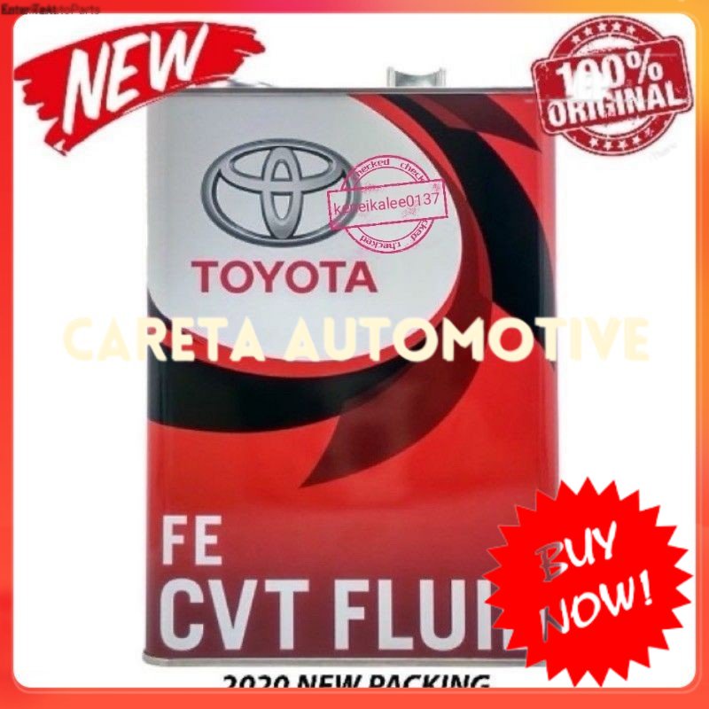 (NEW PACKING) Toyota CVT 08886-02505 fluid FE ATF gear oil 4L | Shopee ...