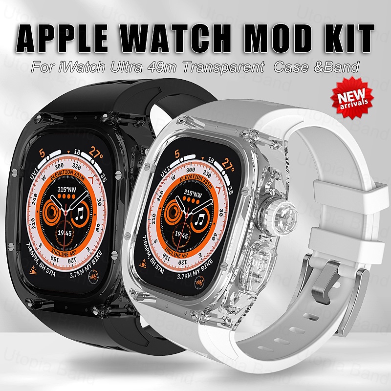 Luxury Modification Kit For iWatch Ultra 49MM Transparent Case For ...