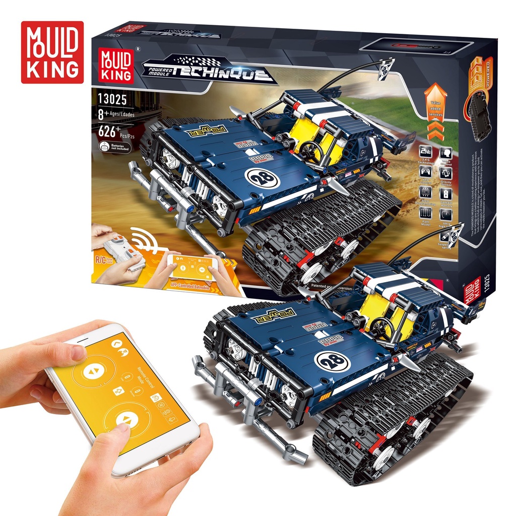 Mould King 13025 Technic Remote Control Crawler Racing Car (Blue ...