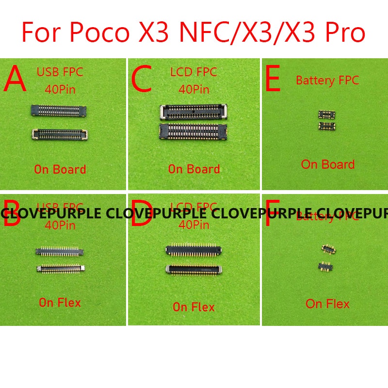 2Pcs LCD Display Touch Screen FPC Connector On Motherboard For Xiaomi ...