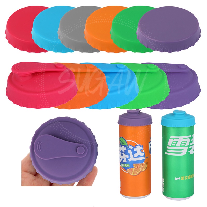 SUGAW Soda Can Lid Beverage Covers Can Silicone Lids Cans Covers Beer ...