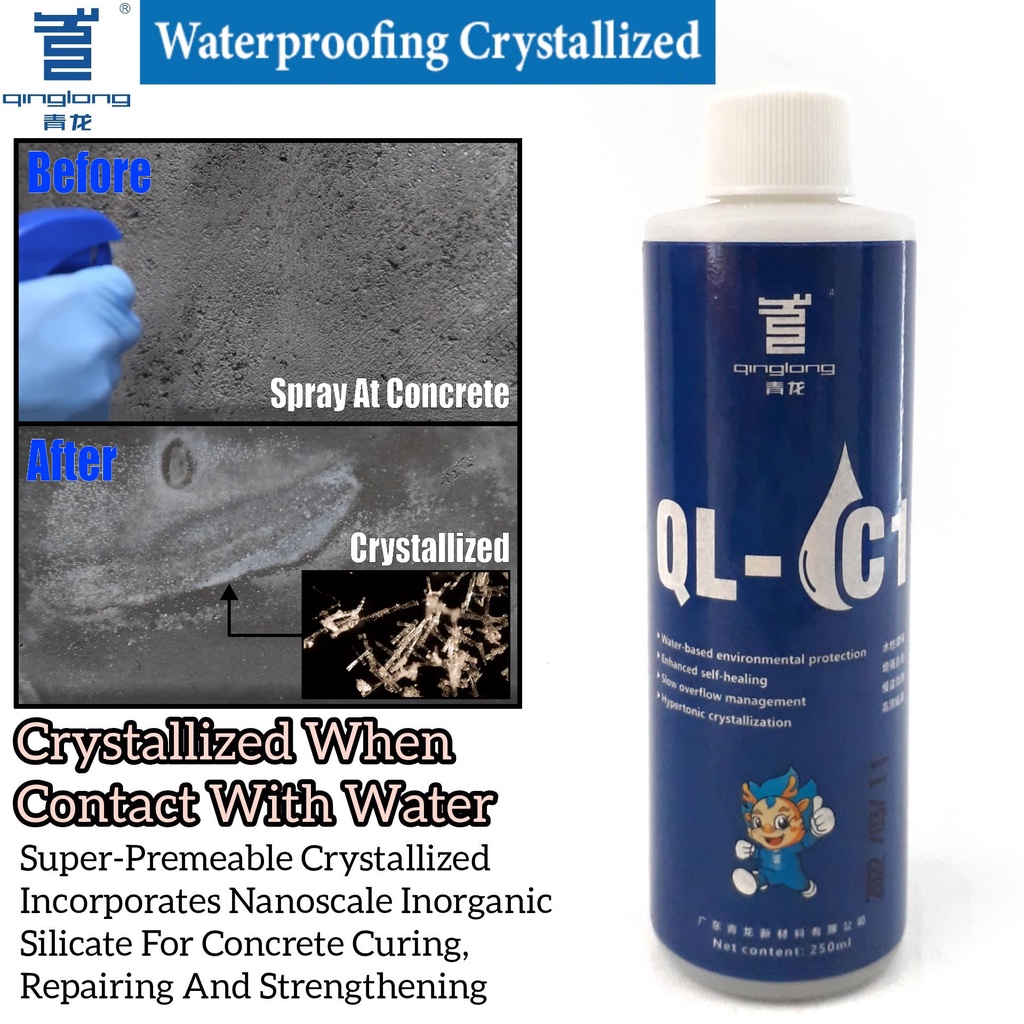 QINGLONG QL-C1 CONCRETE 1 SUPER-PERMEABLE CRYSTALLIZED WATERPROOFING ...