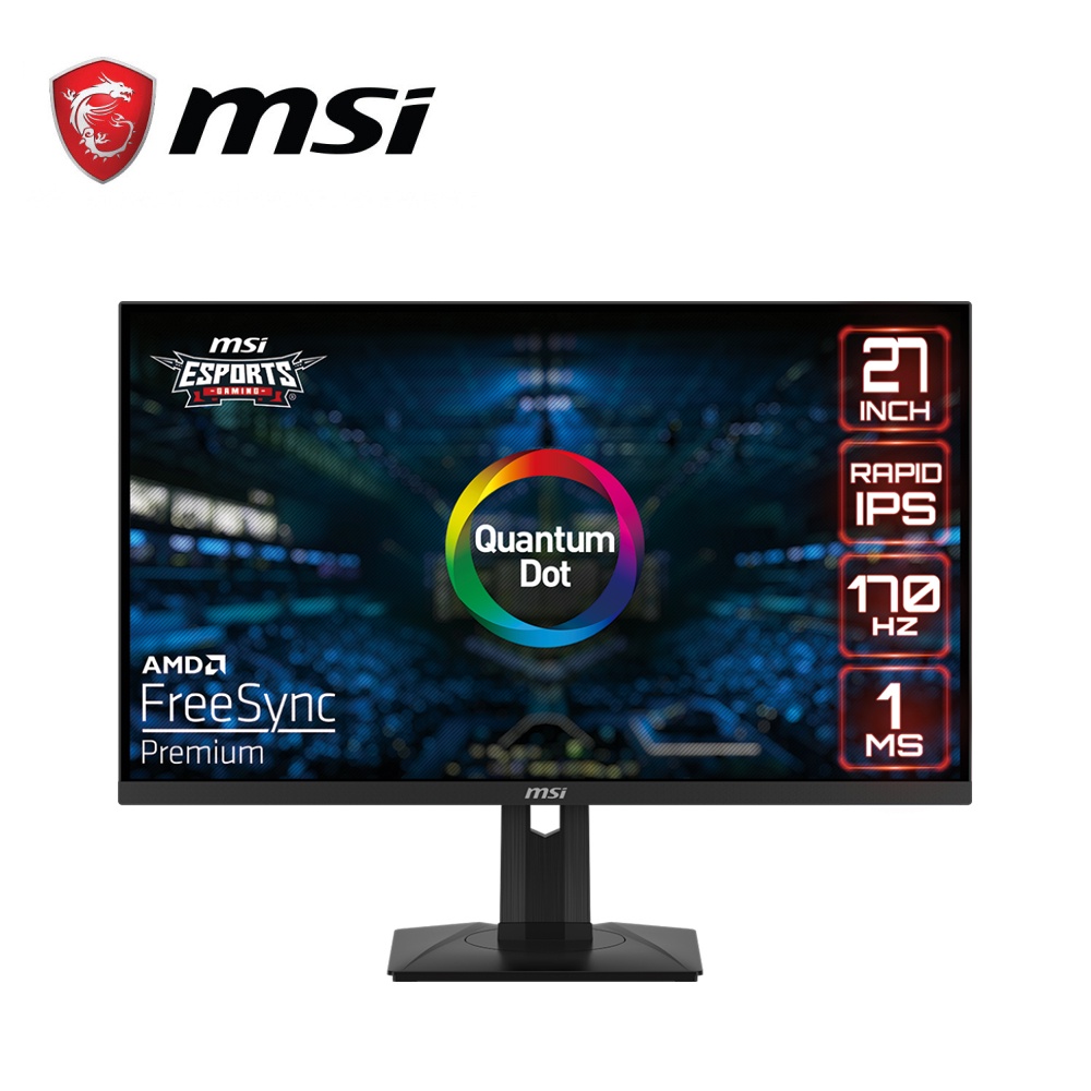 MSI G274QPF-QD 27" WQHD 170Hz Flat Gaming Monitor | Shopee Malaysia