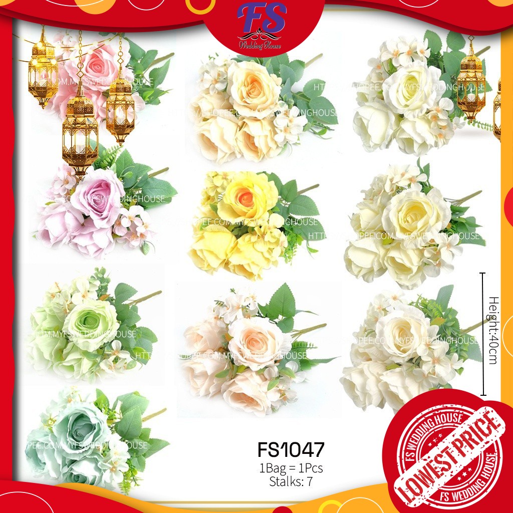 ARTIFICIAL FLOWER / BUNGA HIASAN / BUNGA ROSE / BUNGA TANGAN / HAND ...