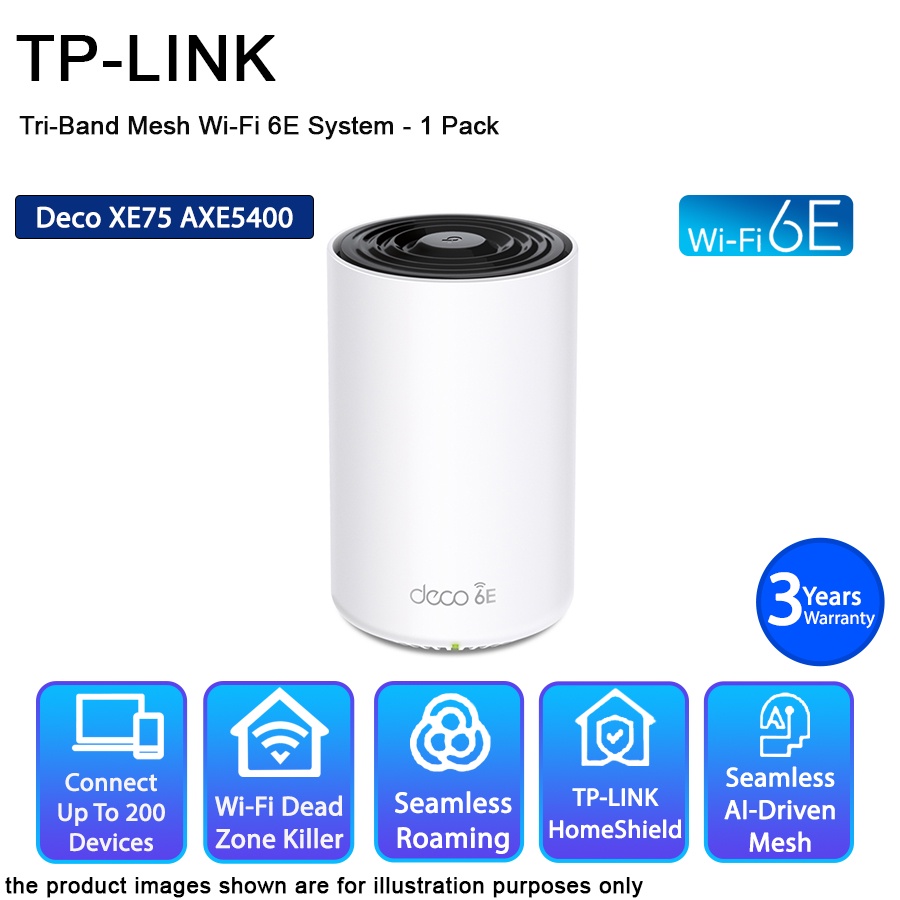 TP-LINK Deco XE75 AXE5400 Tri-Band Mesh Wi-Fi 6E System - 1 Pack | Shopee Malaysia