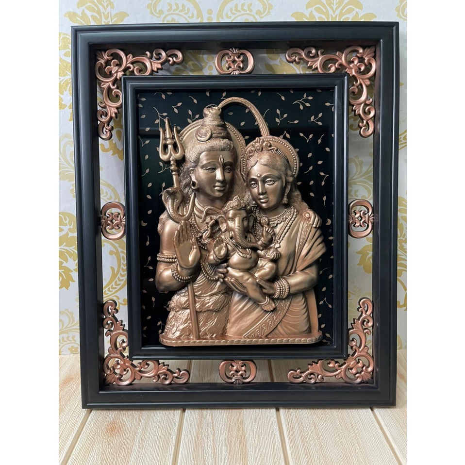 FR33 - Spiritual Photo Frame Lord Shiva - Parvati- Vinayagar with ...