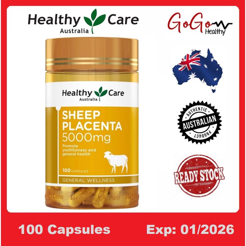 Healthy Care Sheep Placenta 5000mg - 100 Capsules (EXP MAR 2027 ...