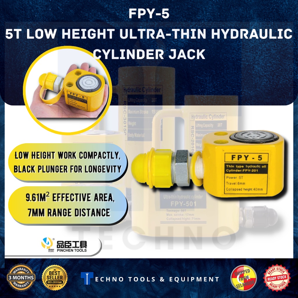 Thin Type Hydraulic Cylinder FPY 5T / 10T / 20T / 30T Lifting Tool ...