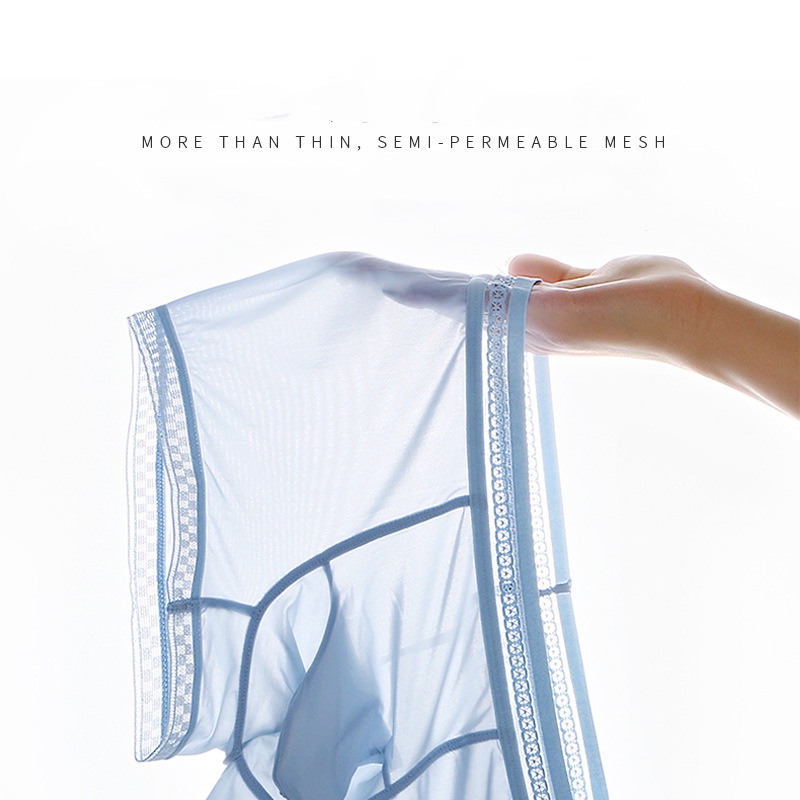 Men Ice Silk Underwear Inner Crotch Separation Unique Breathable Cool ...