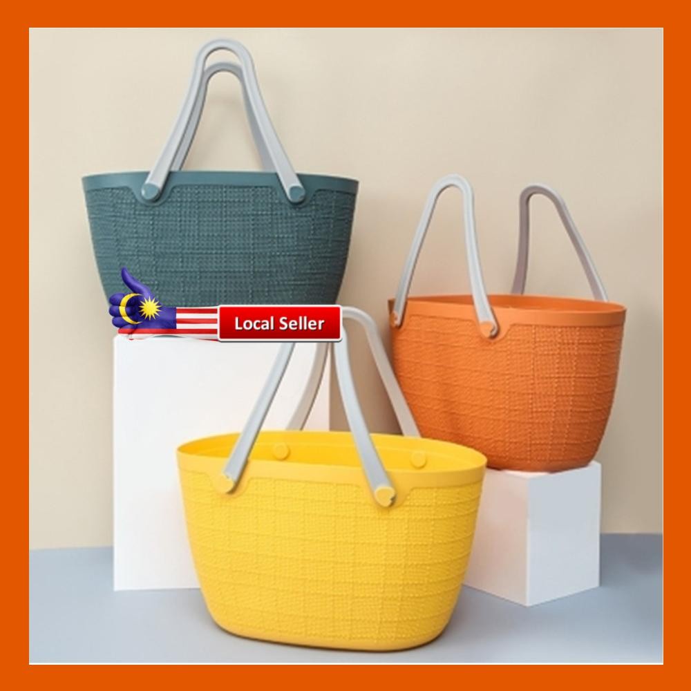Multifunctional Grocery Laundry Storage Plastic Basket with Handle ...