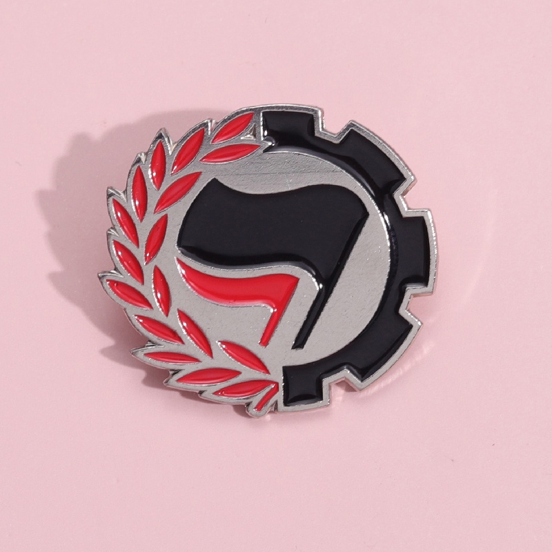 Anti Fascista Enamel Pins Keep the Peace Vintage Symbol Brooches Lapel ...
