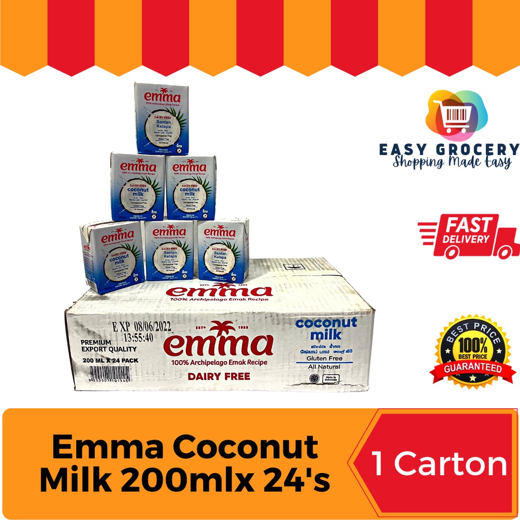 Emma Coconut Milk 200ml x 24's (1 Carton) | Shopee Malaysia