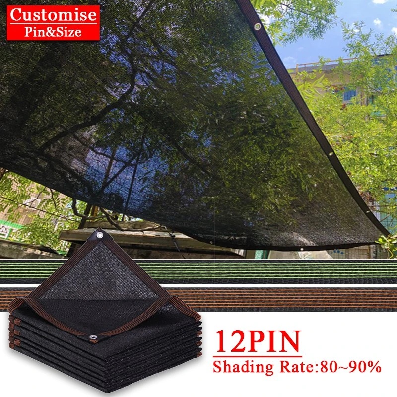 Black Sun Shade Net Outdoor Garden Fence Mesh Balcony Roof Sunshade ...