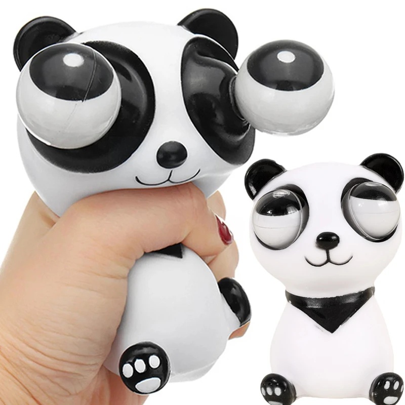 Cartoon Funny Panda Popping Out Eyes Decompression Toy / Cute Little ...
