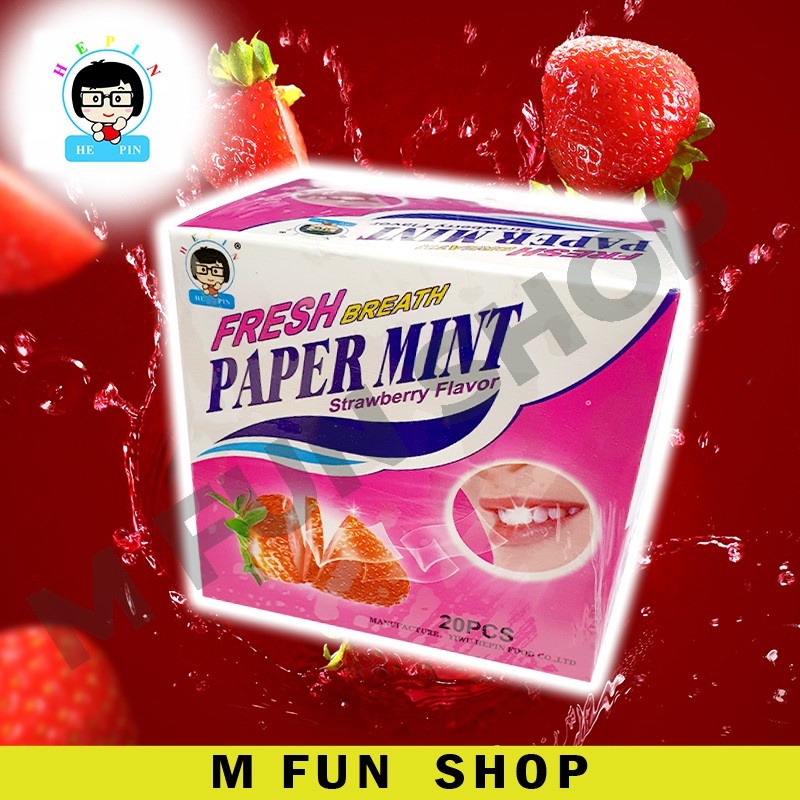 *Halal* 20pcs Hepin Brand Extra Cooling Fresh Breath Paper Mint (Perisa ...