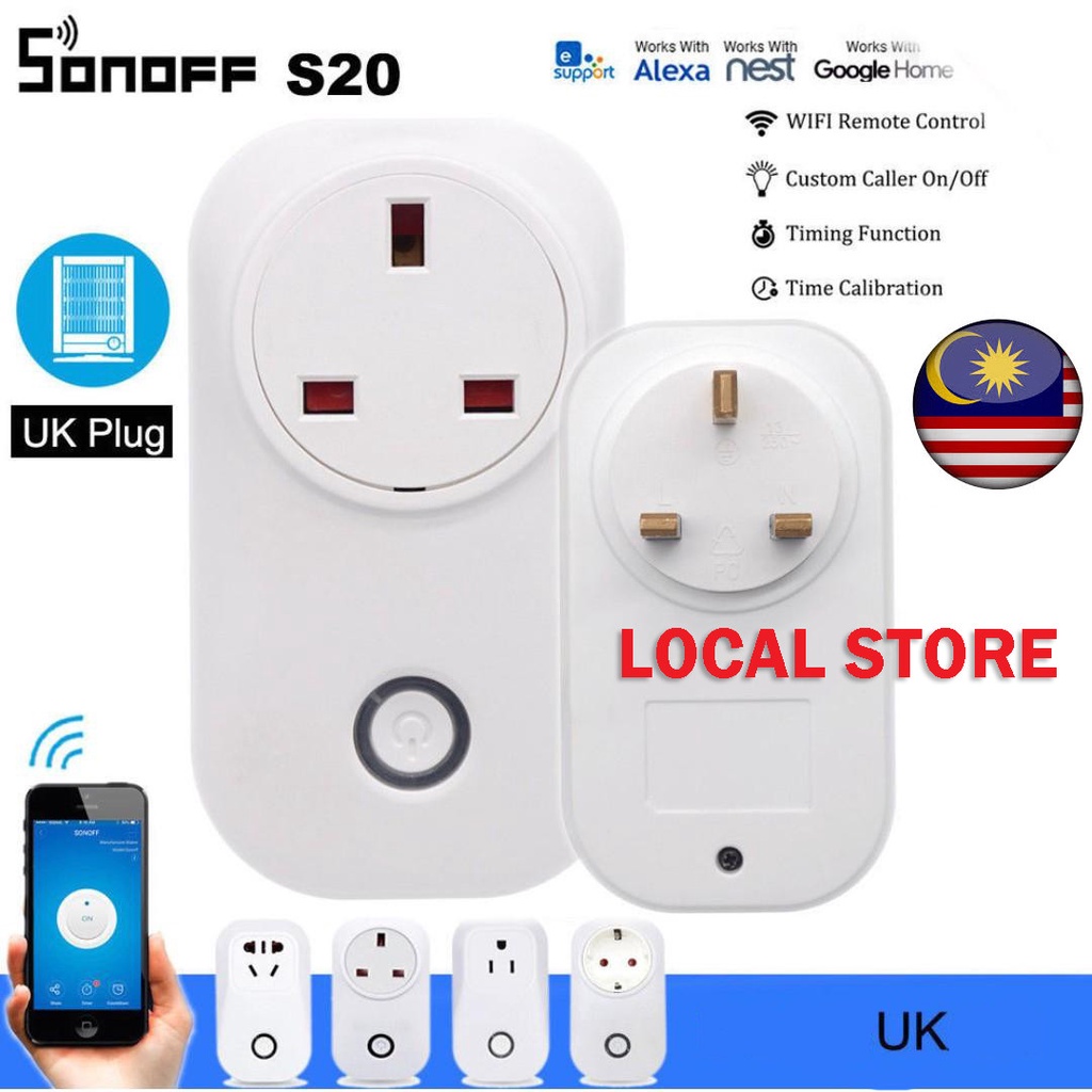 SONOFF S20 Smart Home Power Socket ( Malaysian Distributor ) | Shopee ...