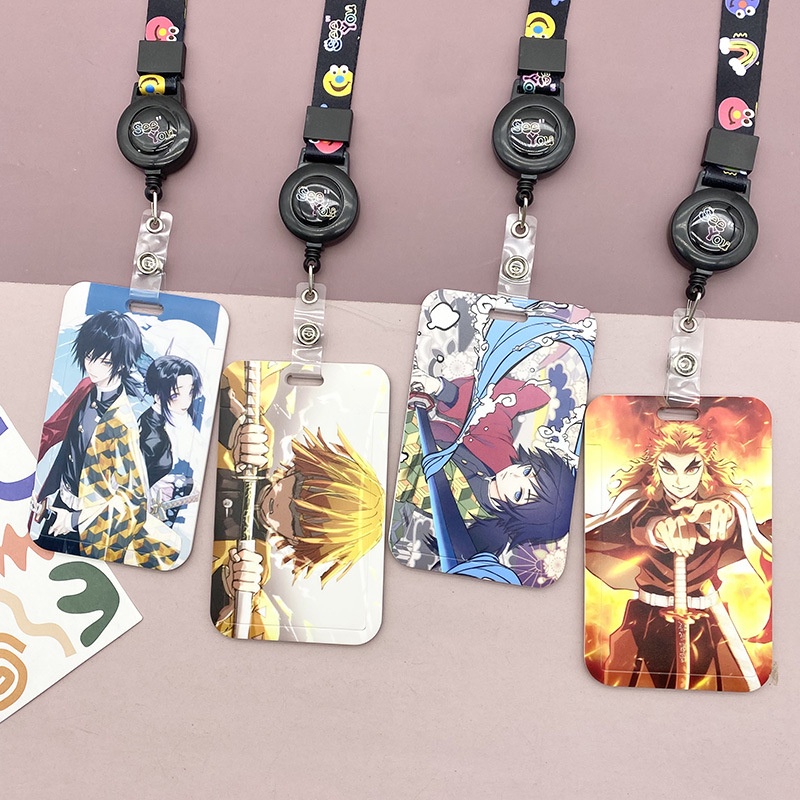 Demon Slayer ID Card Holder Photocard Case Nametag with Lanyard7*11cm ...