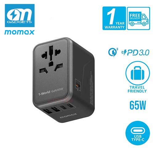 Momax UA8 1-World 65W/70W GaN Convenient Travel Socket | Shopee Malaysia