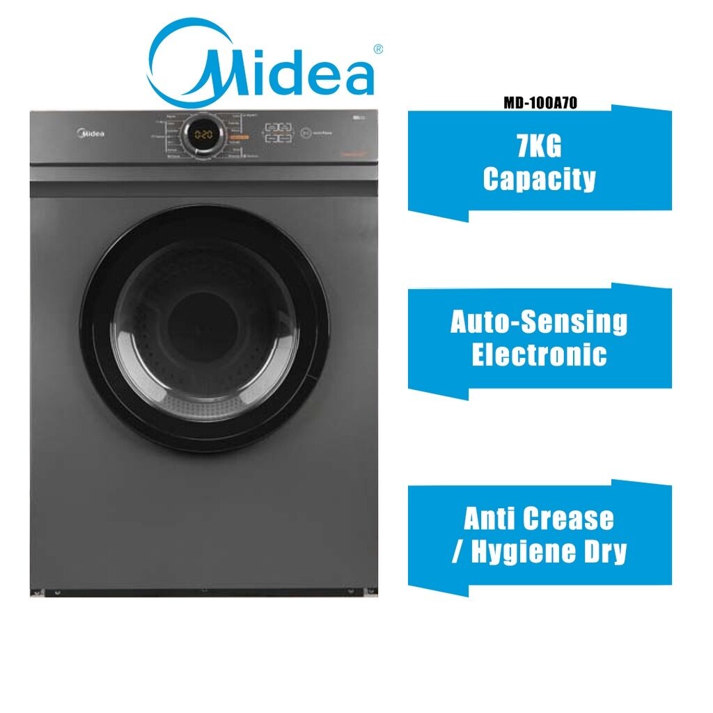 Midea MD-100A70 7KG Vented Clothes Dryer Mesin Pengering Baju Pakaian ...