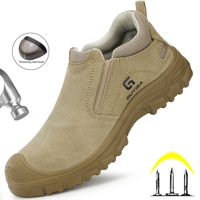 Welder Safety Shoes for Men Indestructible Work Shoes Steel Toe Cap ...