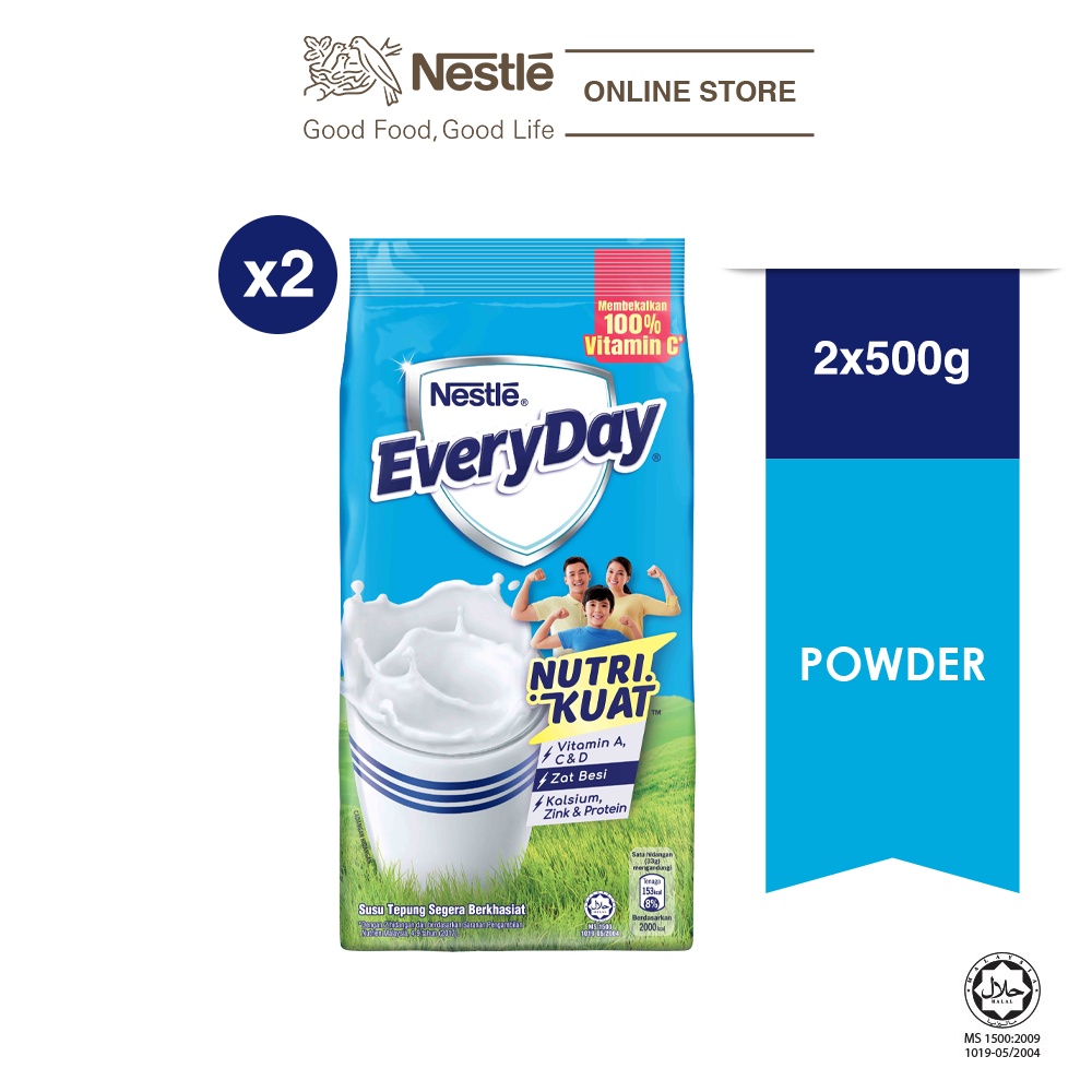NESTLE EVERYDAY Milk Powder Softpack 500g Bundle of 2 | Shopee Malaysia