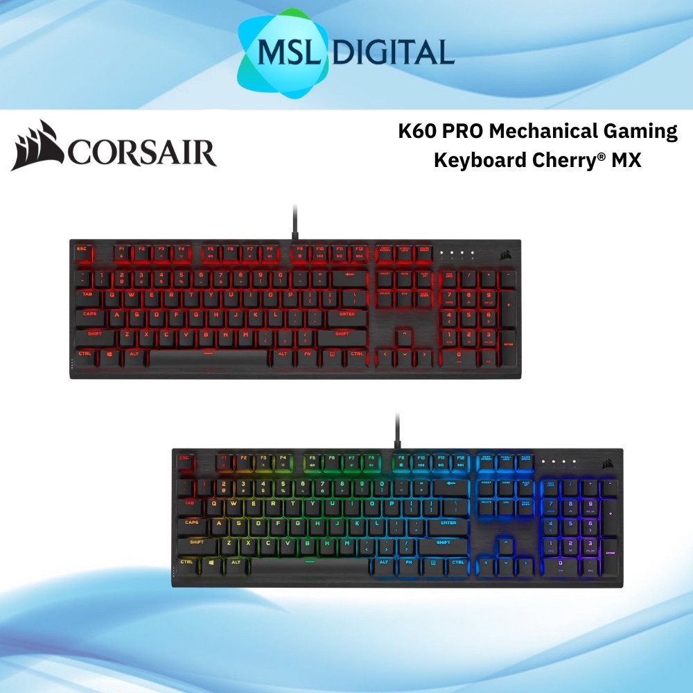 Corsair K60 PRO Mechanical Gaming Keyboard | 100% CHERRY MV ...