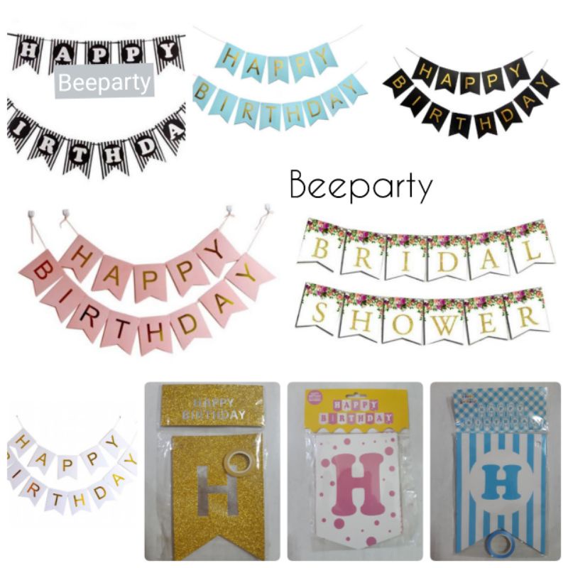 GANTUNGAN Hbd / Baby shower / Bridetobe Banner Hanger | Shopee Malaysia