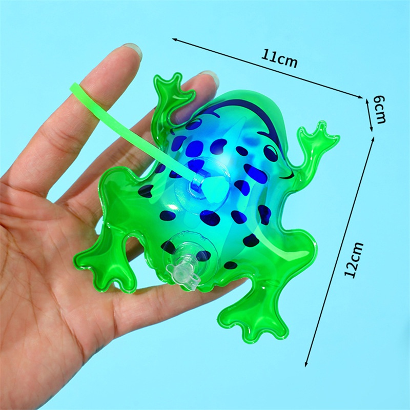 Inflatable Green Cartoon Frog Toy Reusable Leafproof Fun Party ...