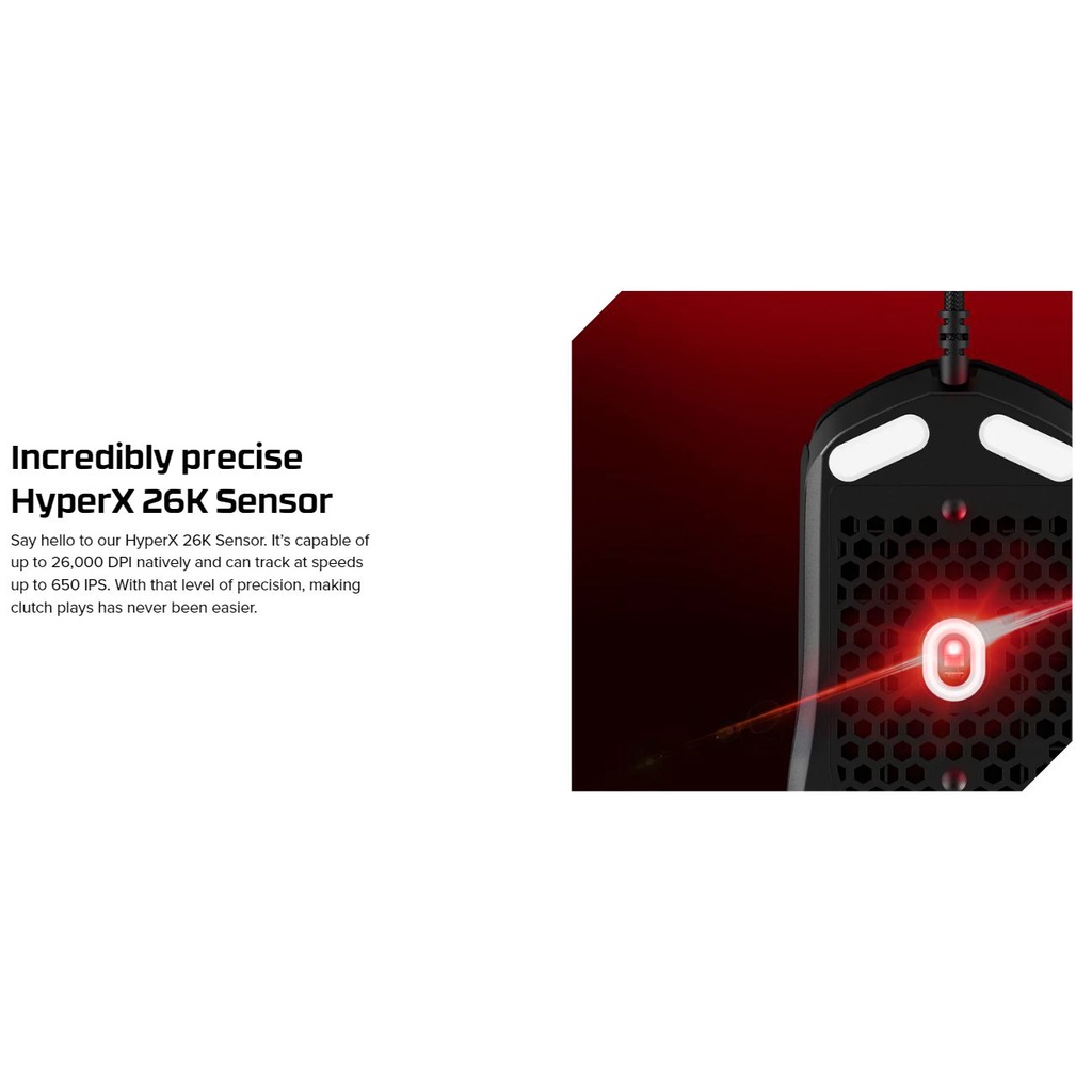 HyperX Pulsefire Haste 2 Gaming Mouse - black-(6N0A7AA) / White ...