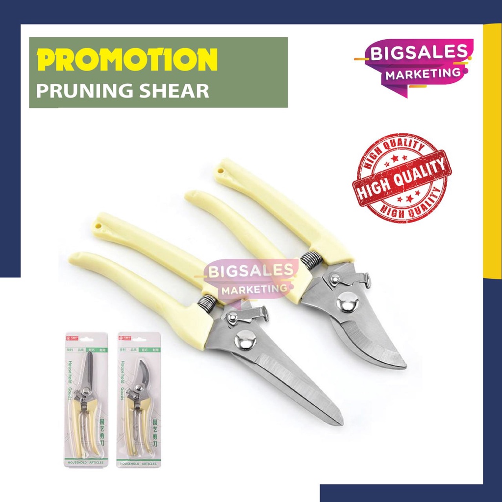 BIGSALES Gardening Pruning Shear Straight or Bent Scissors / Gunting ...