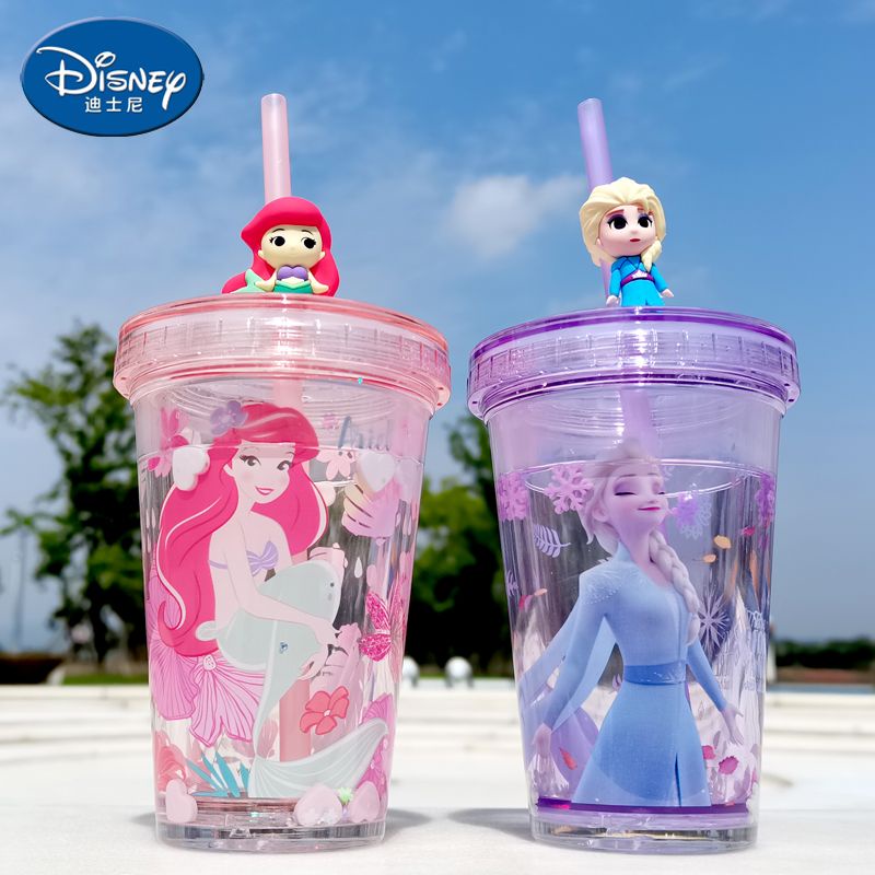 In Stock~Disney Frozen Elsa Mermaid Kids Cold Water Cup Cartoon Baby ...
