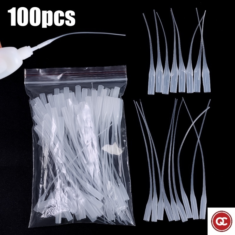 QC 100Pcs 401/502 Instant Super Glue Dropping Tube Nozzle Lengthened ...