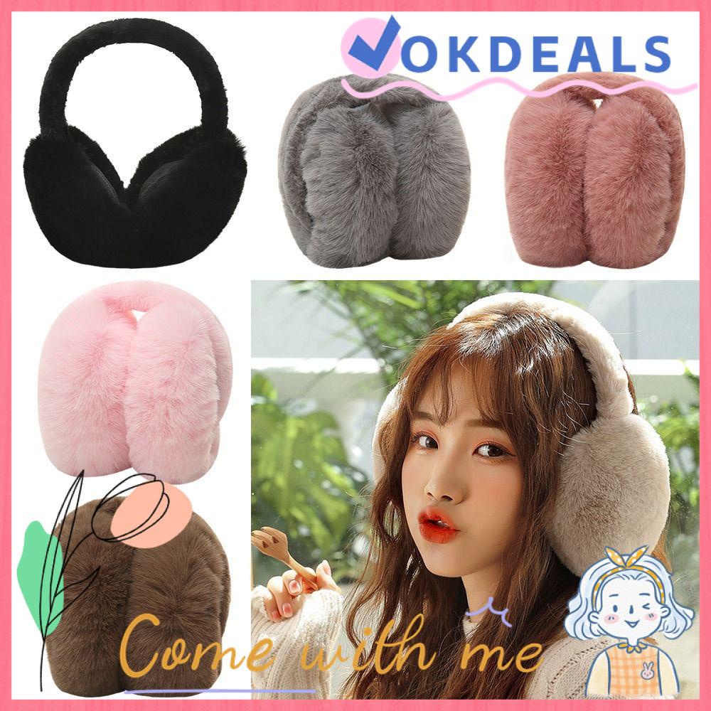 OKDSHOP Soft Plush Earmuffs Portable Ear Warmer Women Men Faux Fur Ear-Muffs | Shopee Malaysia