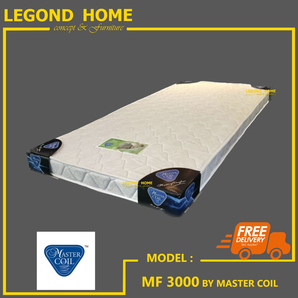 Master Coil / MF 3000 / 4 Inch / 6 inch / 7 inch / Fibre Mattress / Legond Home Design | Shopee ...