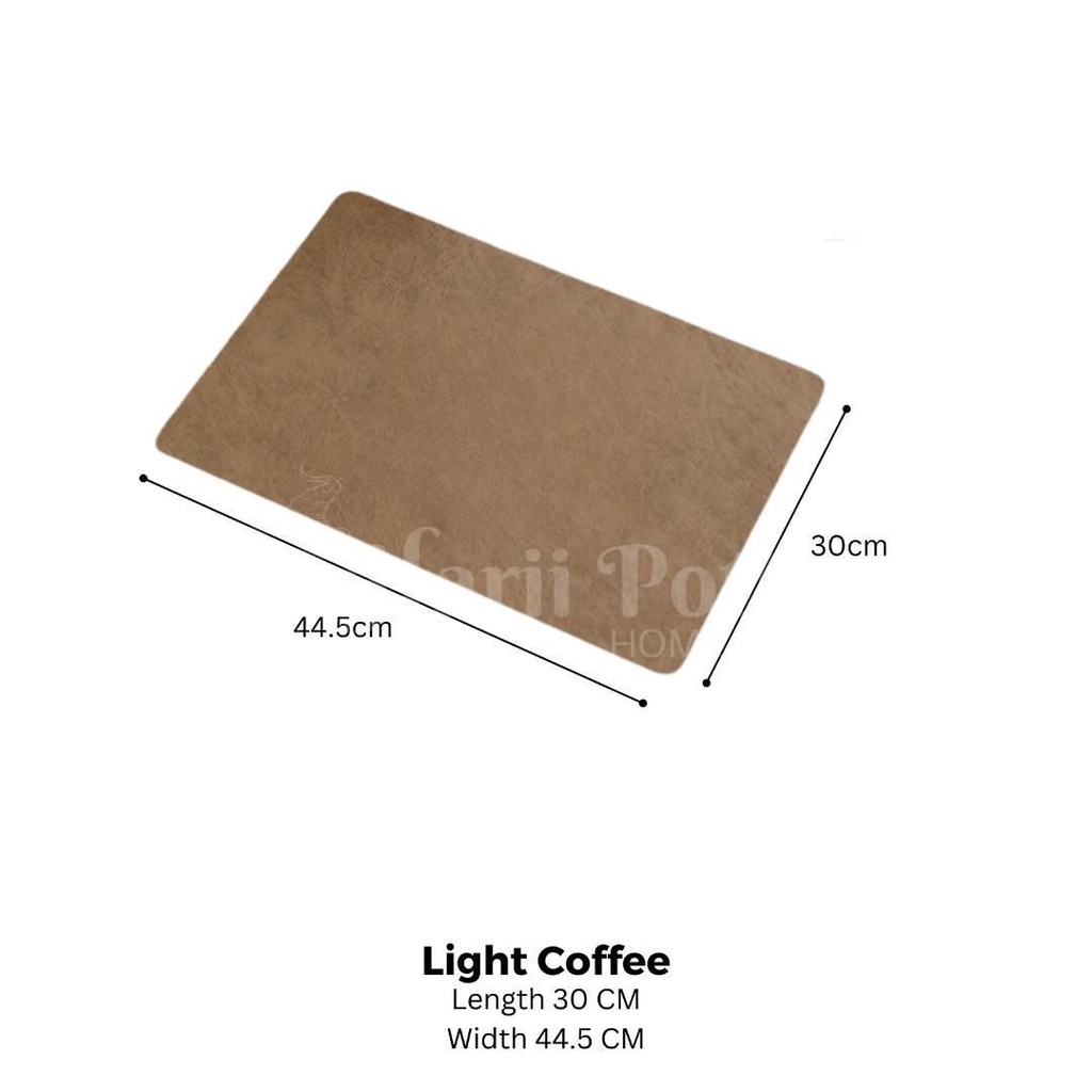 Lapik Meja Makan Alas Meja Aesthetic Nordic Placemat Premium PU Leather ...