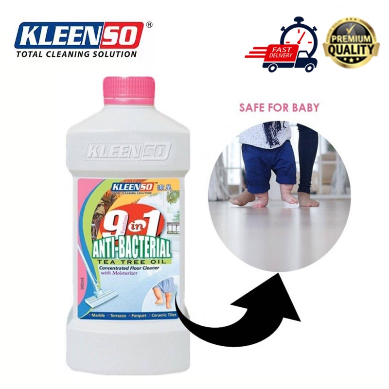 KLEENSO 9 in 1 Anti-Bacterial Tea Tree Oil Floor Cleaner 900ML Floor ...