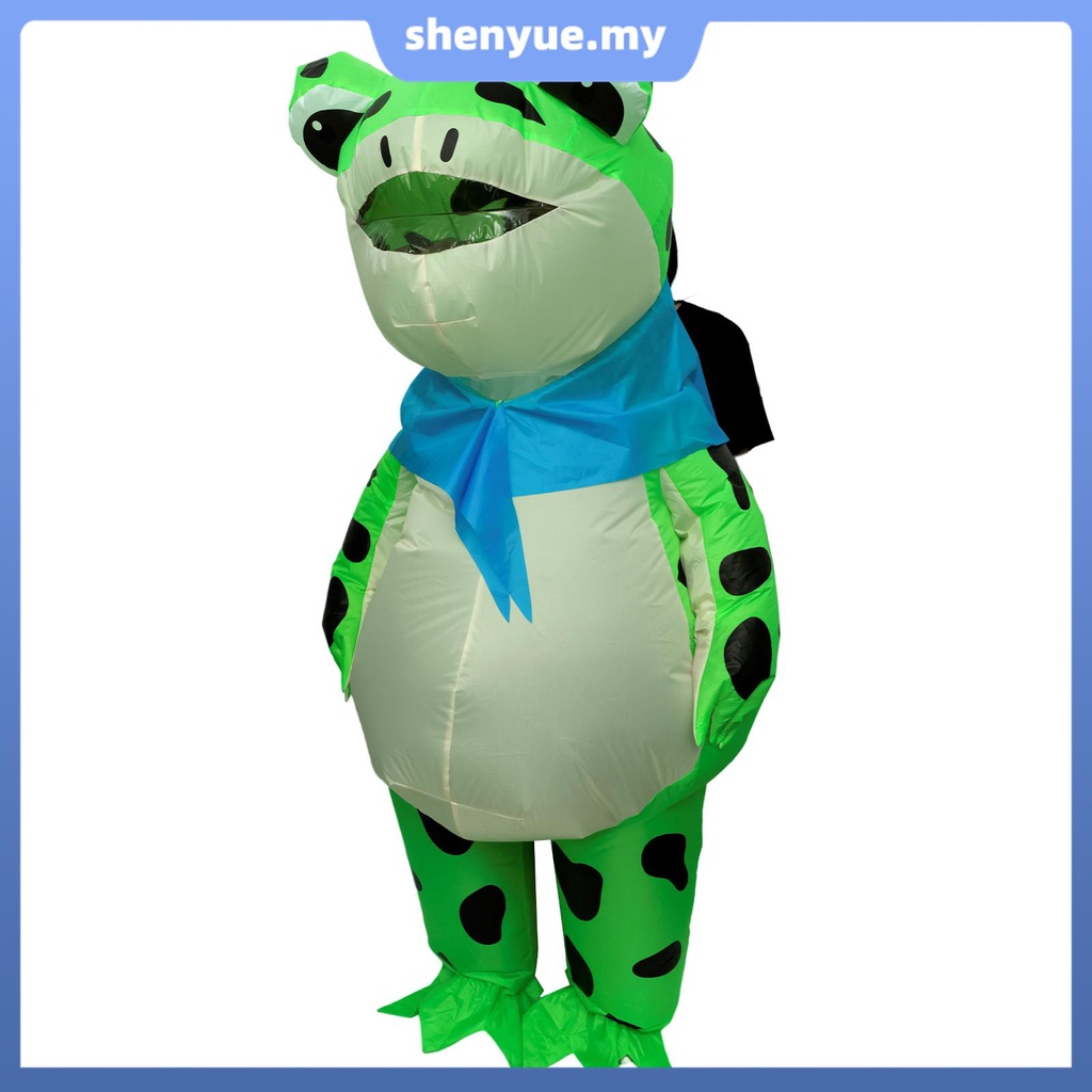 Inflatable Frog Costumes Unisex Blow Up Green Frog Costumes Waterproof ...