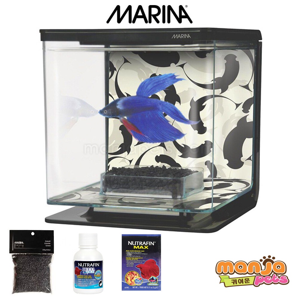 Marina Betta Aquarium Kit 2L Black - Fish Tank (13348) | Shopee Malaysia